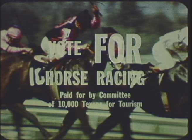 Horse Racing Promotional Spot, no. 2 (1968) - Texas Horseracing Lobby ...
