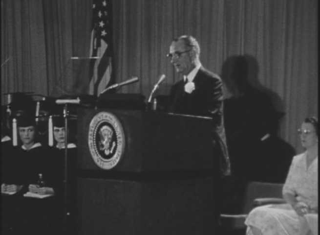LBJ Speaks at LBJ High School Graduation (1964)