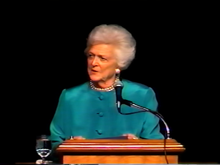 Flora Cameron Lecture on Politics and Public Affairs with Barbara Bush ...